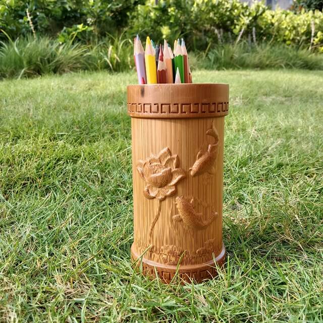 China carved bamboo pen holder manufacturers, carved bamboo pen holder ...